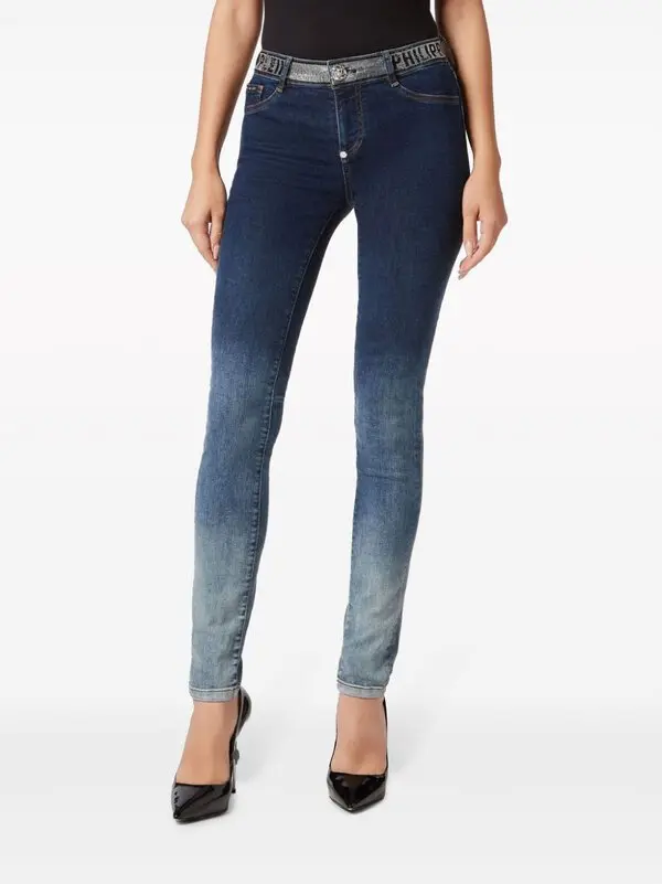 Philipp Plein Rhinestone-embellished Gradient Jeans