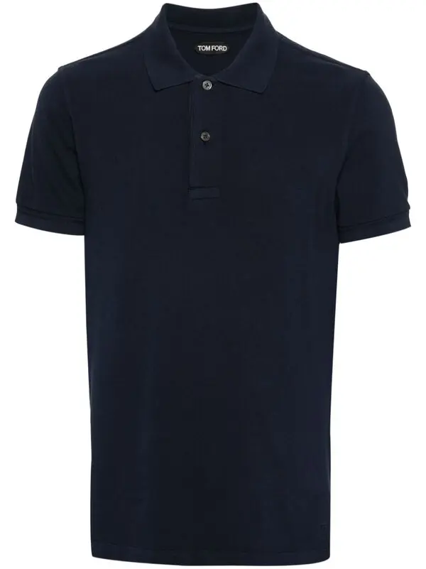 TOM FORD Tennis Cotton Polo Shirt - Blue