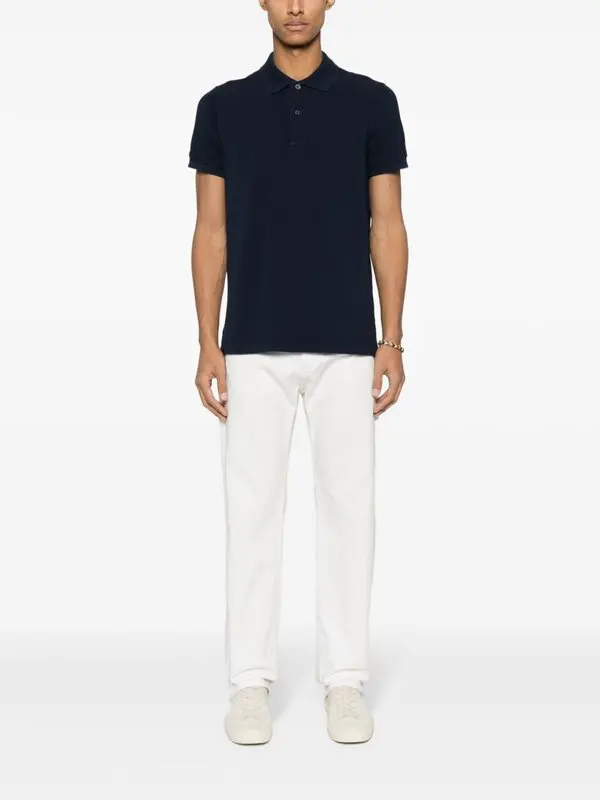 TOM FORD Tennis Cotton Polo Shirt - Blue