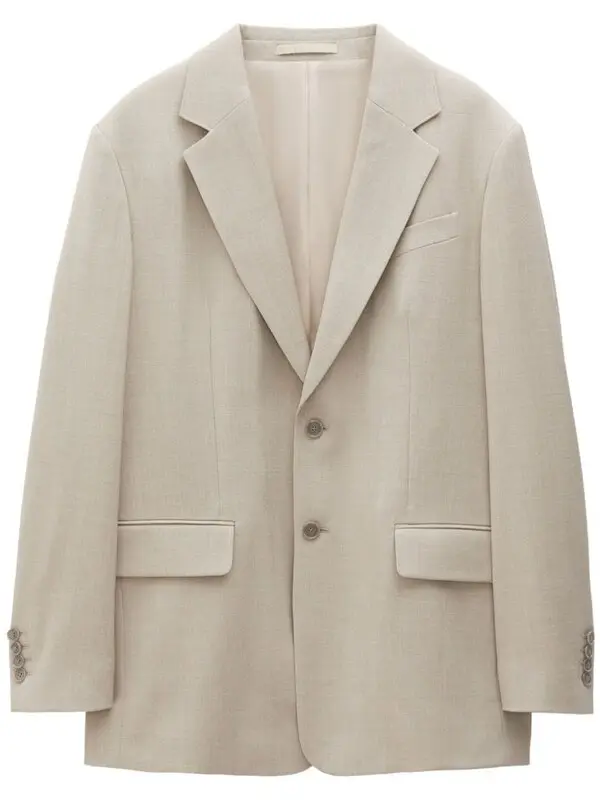 Filippa K Single-breasted Mélange Blazer - Neutrals