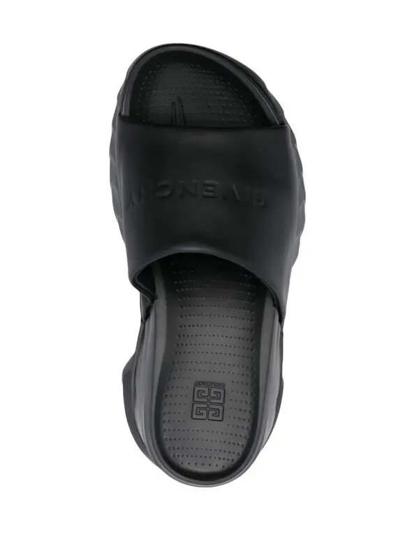 Givenchy Logo Debossed Leather Slides