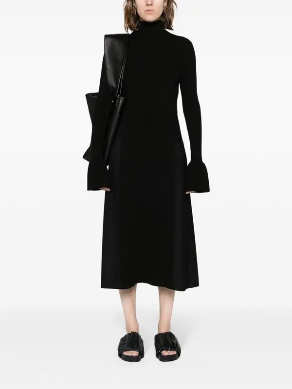 JOSEPH Mixed Media Duperre Midi Dress
