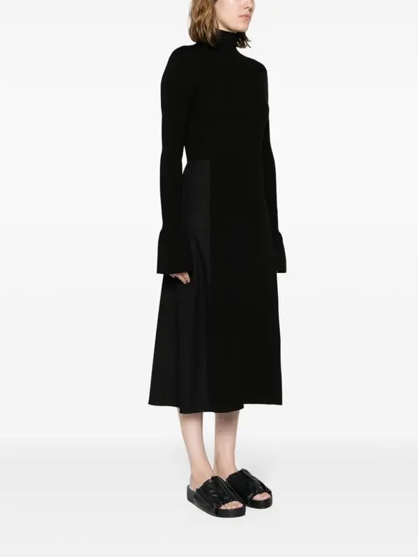 JOSEPH Mixed Media Duperre Midi Dress