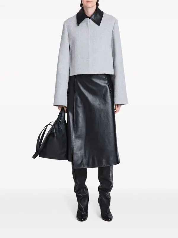 Proenza Schouler Bridget Leather-collar Cropped Jacket