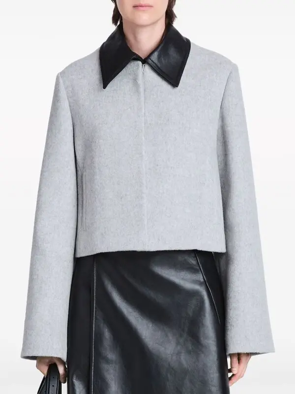 Proenza Schouler Bridget Leather-collar Cropped Jacket
