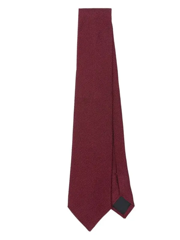 FURSAC Textured Silk Tie - Red
