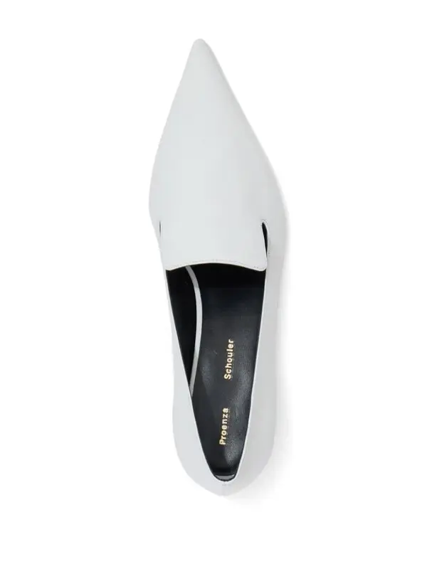 Proenza Schouler 20mm Point-toe Leather Pumps - White