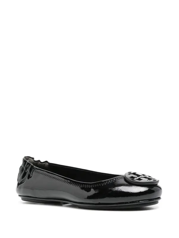 Tory Burch Minnie Travel Ballerina Flats - Black