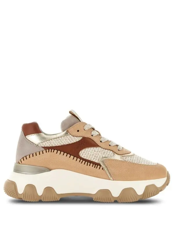 Hogan Hyperactive Panelled Suede Sneakers - Neutrals