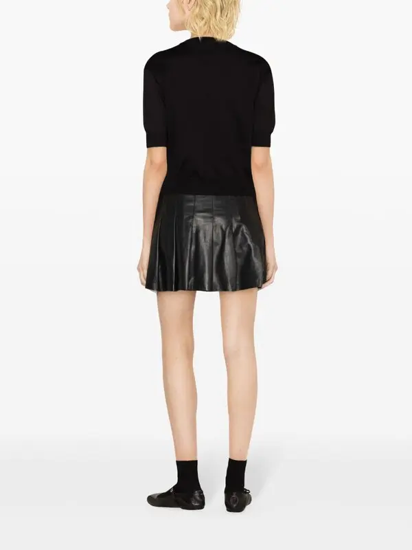 Moschino Teddy Bear-intarsia Cropped Jumper - Black