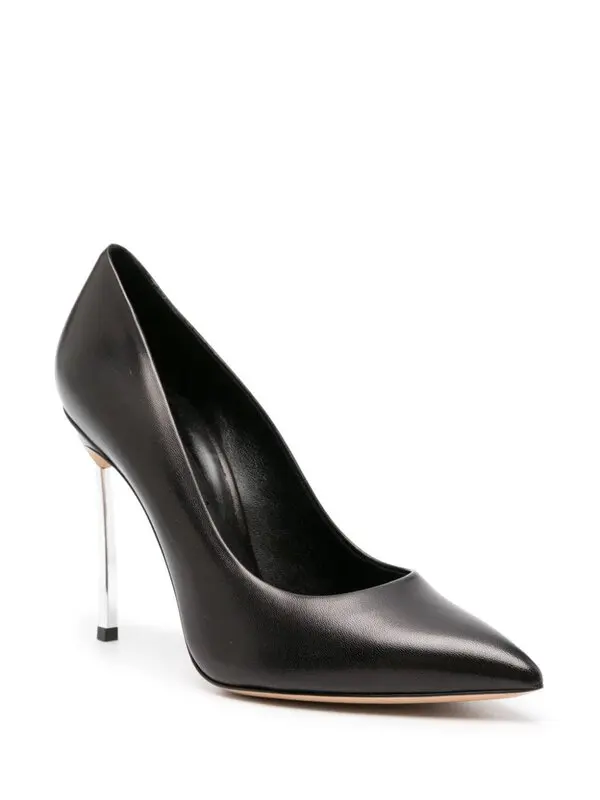 Casadei Blade 110mm Leather Pumps - Black