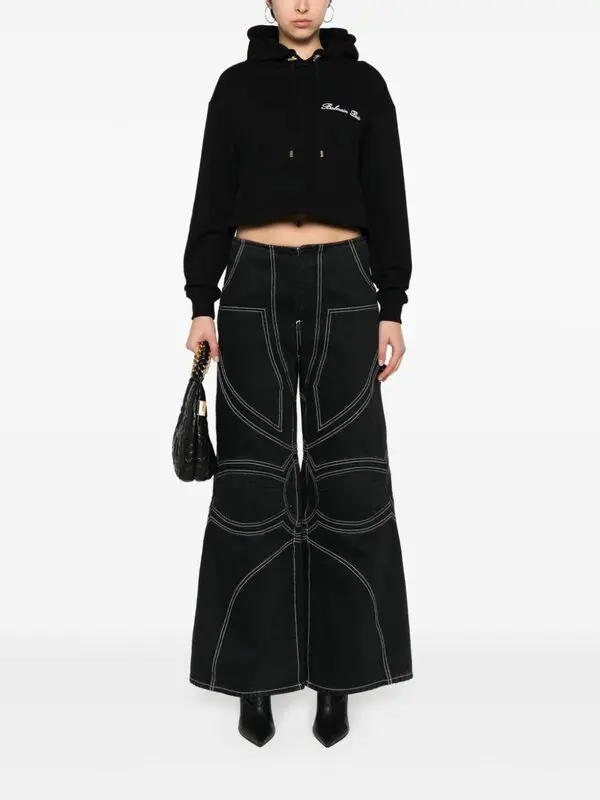 Balmain Logo-embroidered Cotton Hoodie