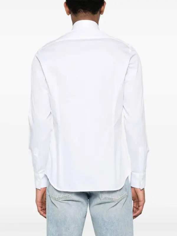 D4.0 Plain Cotton Shirt - White
