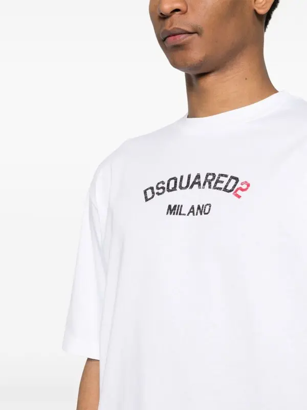 Dsquared2 Logo-print Cotton T-shirt - White