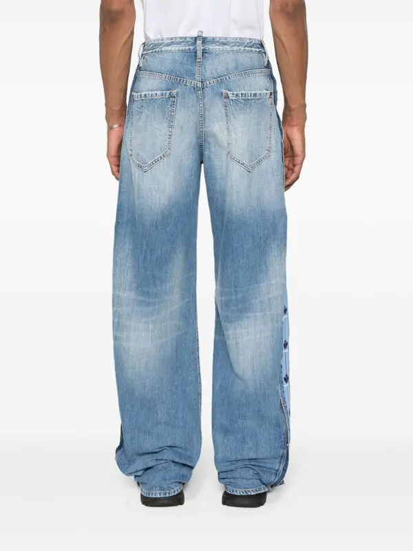 Dsquared2 Light Tape Wide-leg Jeans