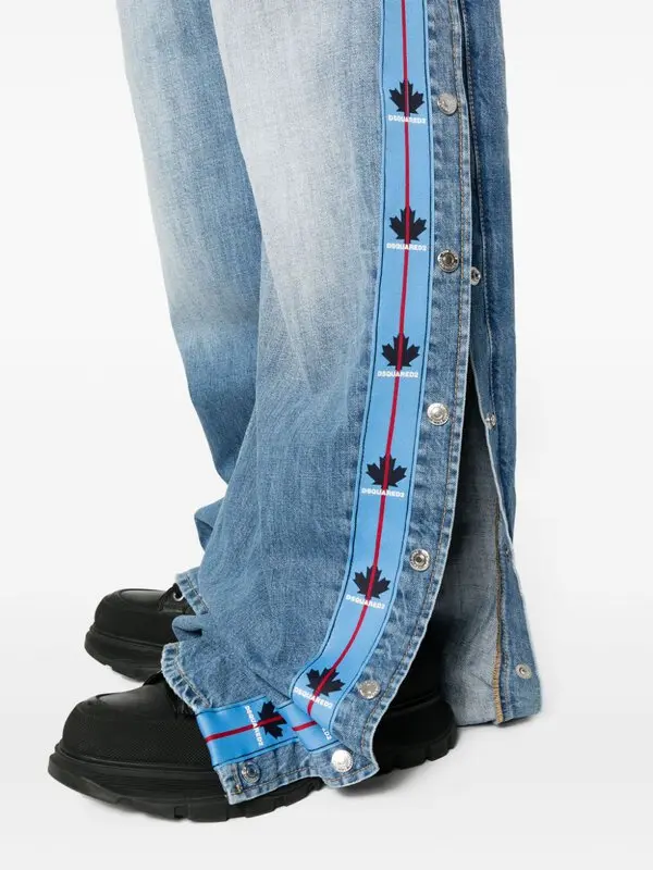 Dsquared2 Light Tape Wide-leg Jeans