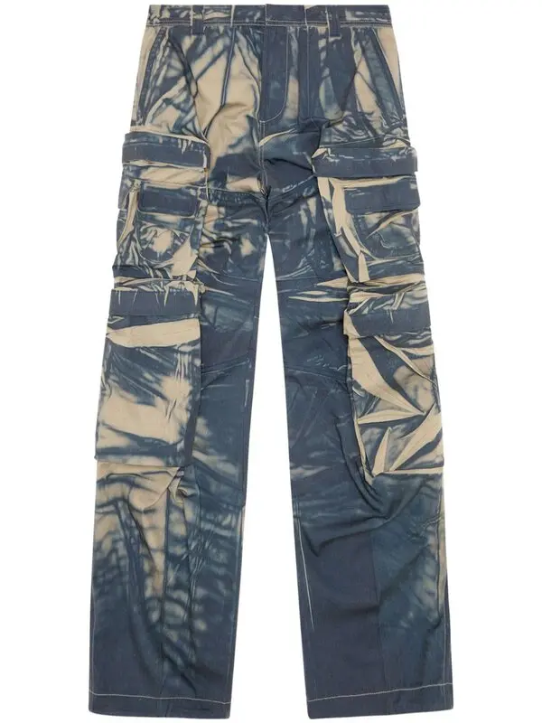 DIESEL® P-hugh Crease-effect Cargo Trousers - Blue