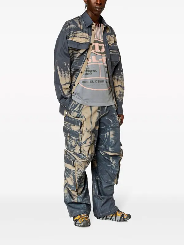 DIESEL® P-hugh Crease-effect Cargo Trousers