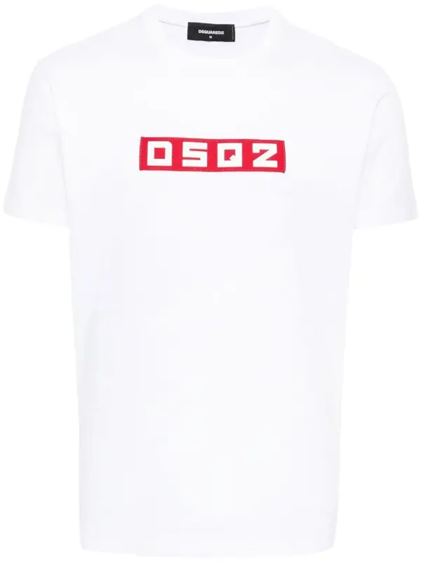 Dsquared2 Dsq2 Logo-appliqué T-shirt - White