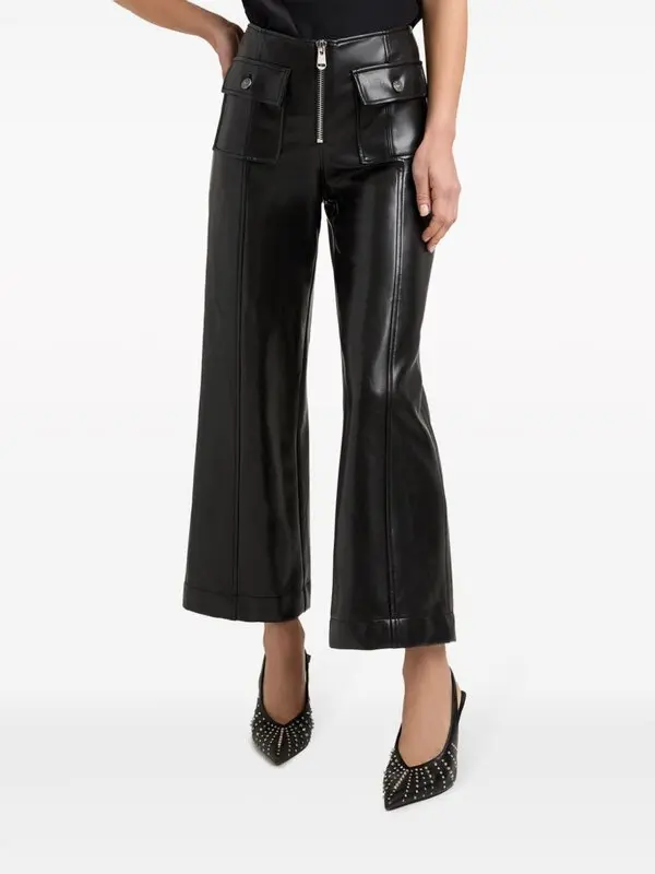 Cinq À Sept Faux-leather Bootcut Trousers
