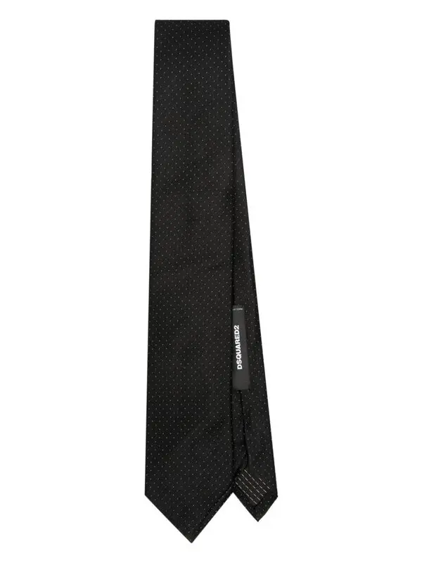 Dsquared2 Micro-dot Print Tie - Black