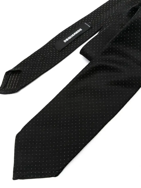 Dsquared2 Micro-dot Print Tie - Black