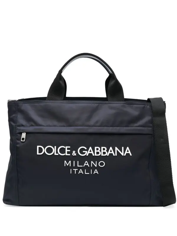 Dolce & Gabbana Logo-lettering Holdall - Blue