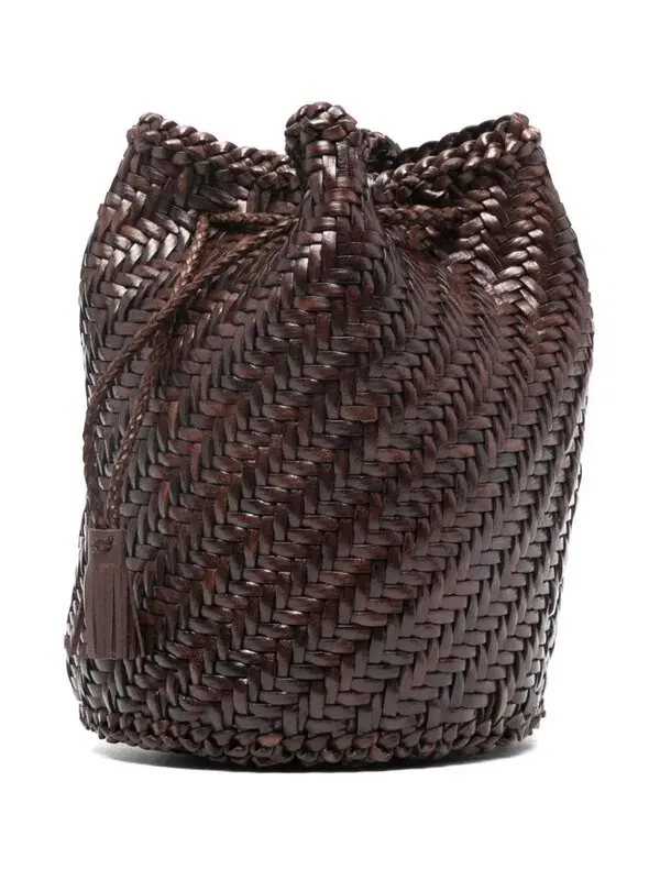 Dragon Diffusion Pompom Double Jump Bucket Bag - Brown