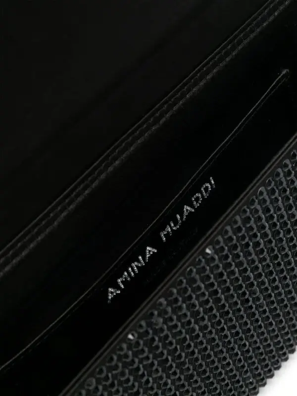 Amina Muaddi Amini Paloma Clutch Bag - Black
