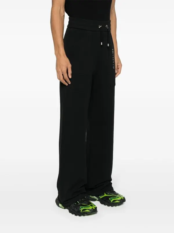 Balmain Wide-leg Cotton Track Pants