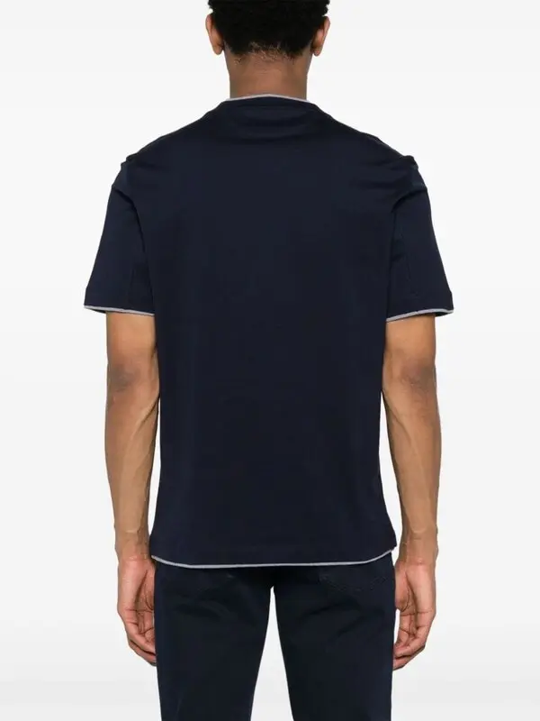 Brunello Cucinelli Layered-effect T-shirt - Blue