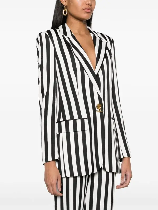 Moschino Striped Satin Blazer