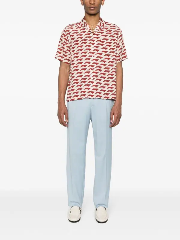 Rhude Geometric-pattern Silk Shirt