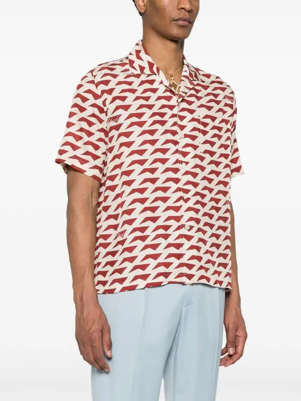 Rhude Geometric-pattern Silk Shirt