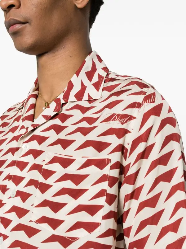 Rhude Geometric-pattern Silk Shirt