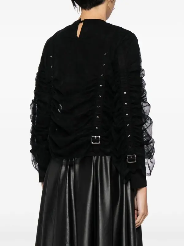 Noir Kei Ninomiya Black Top Blouses | Editorialist