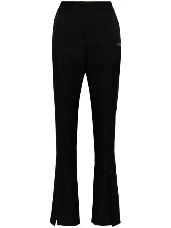 Off-White Slitted Twill Trousers - Black