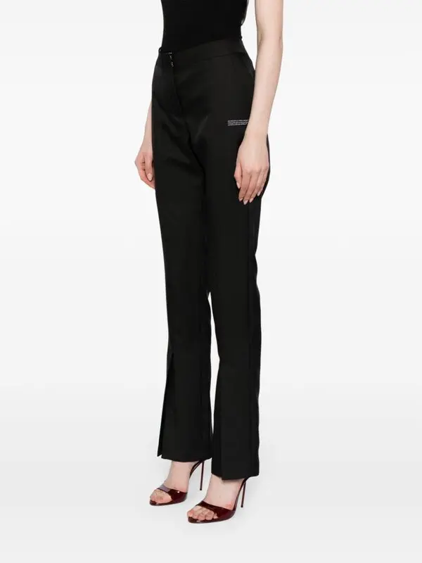 Off-White Slitted Twill Trousers - Black