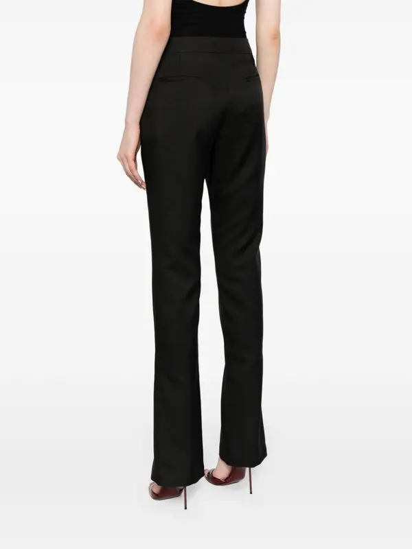 Off-White Slitted Twill Trousers - Black