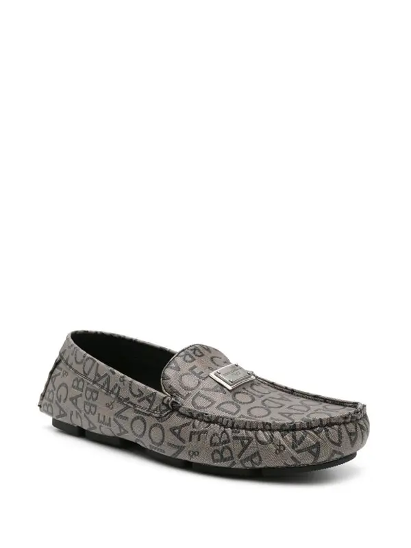 Dolce & Gabbana Logo-jacquard Canvas Loafers