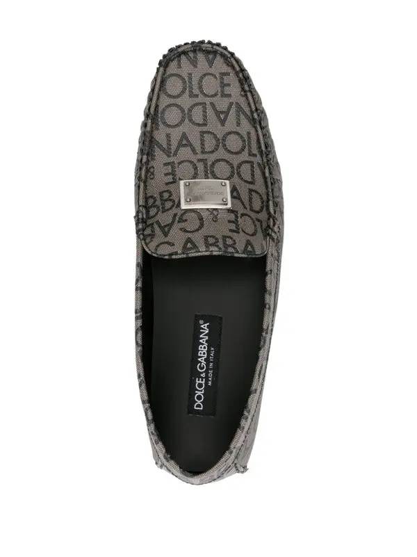 Dolce & Gabbana Logo-jacquard Canvas Loafers