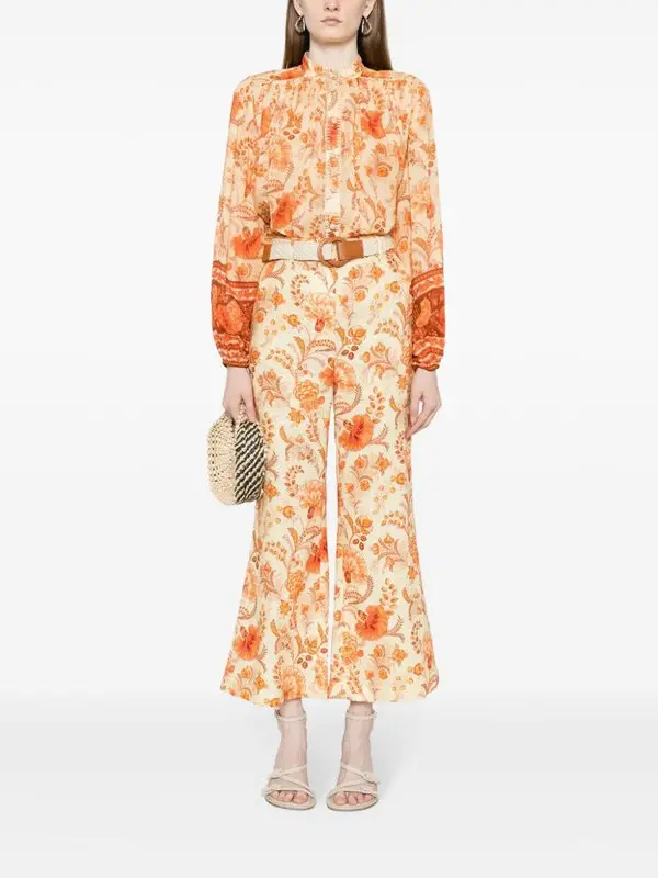 Zimmermann Junie Floral-print Blouse - Orange