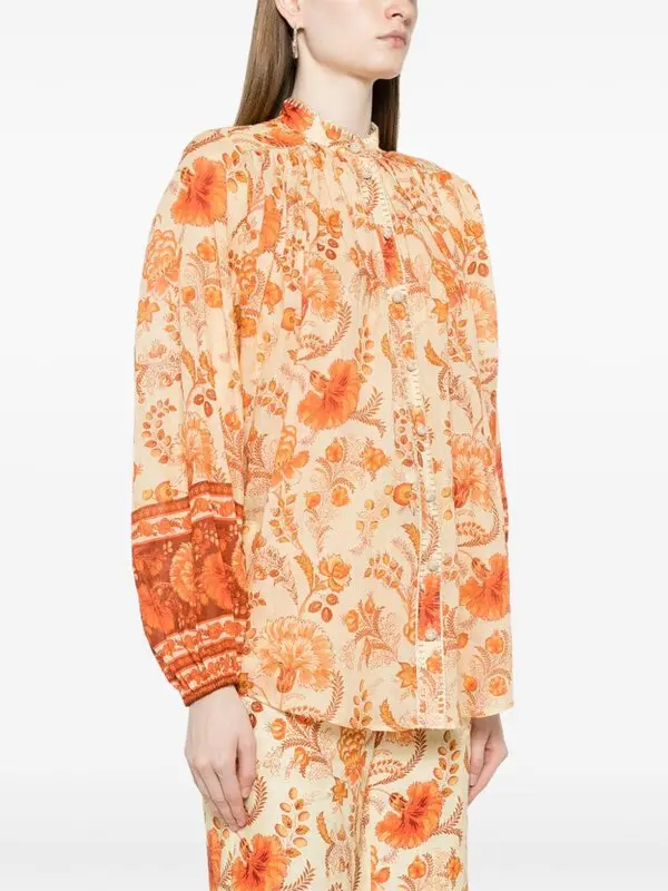 Zimmermann Junie Floral-print Blouse - Orange