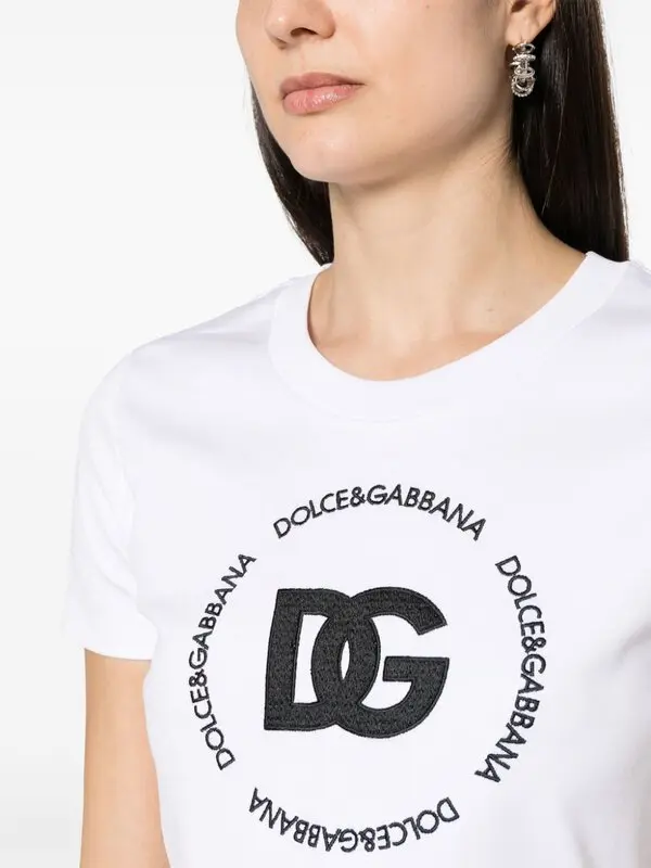 Dolce & Gabbana Dna Embroidered Logo Interlock T-shirt