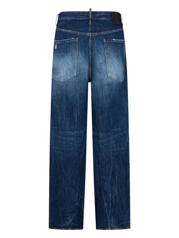 Dsquared2 Icon Print High-rise Straight-leg Jeans