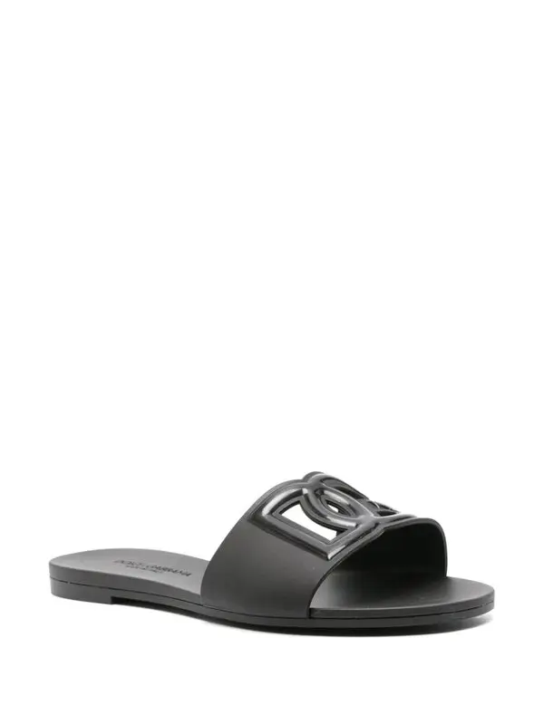 Dolce & Gabbana Logo Slides - Black