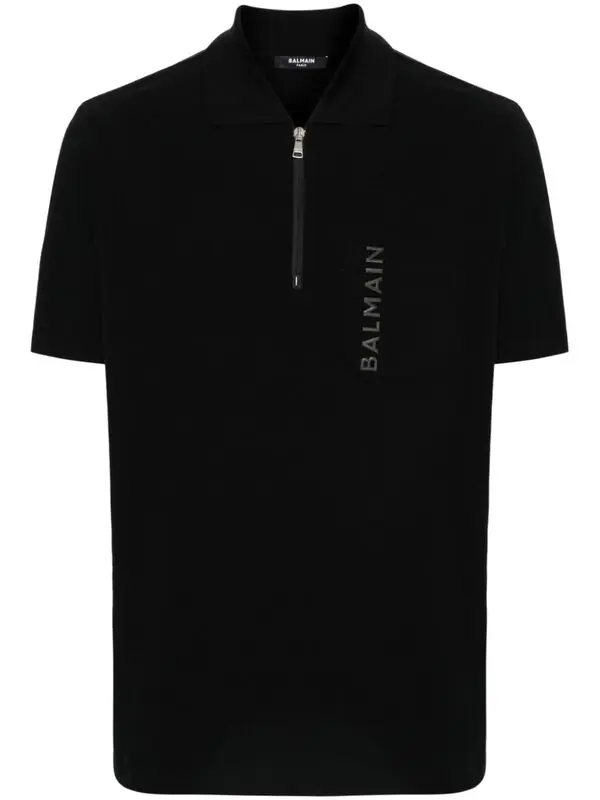 Balmain Logo-lettering Polo Shirt