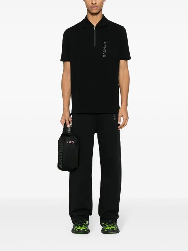 Balmain Logo-lettering Polo Shirt