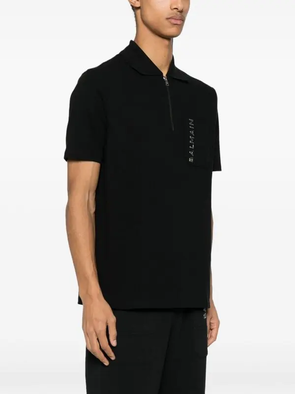Balmain Logo-lettering Polo Shirt