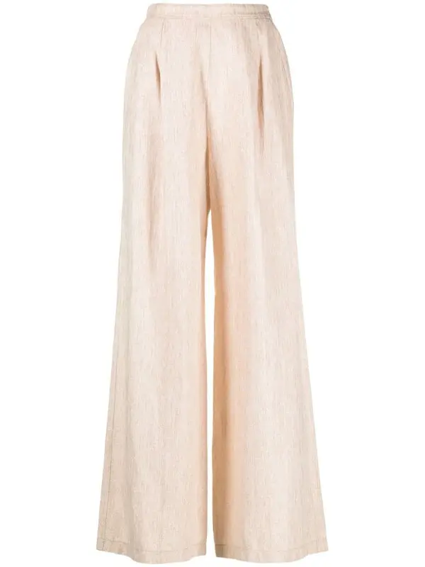 FORTE_FORTE Lurex Palazzo Trousers - Pink